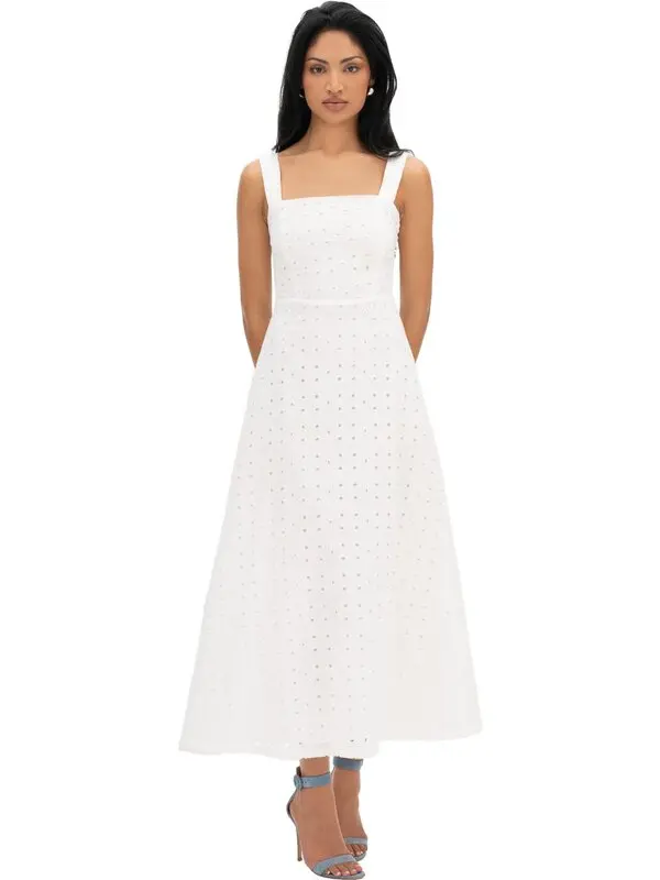 MandiBreeze Penelope Dress Embroidery - White