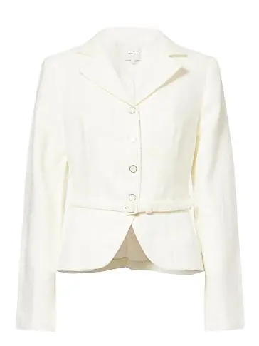 REFORMATION Mabel Woven Jacket - White