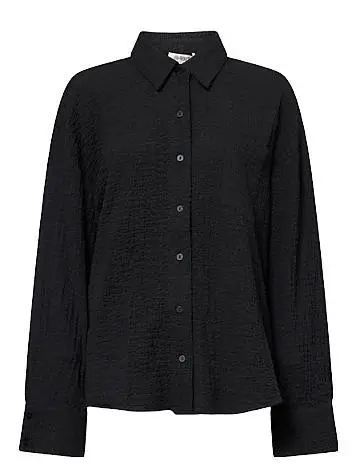 4TH & RECKLESS Roselle Crinkle Woven Shirt - Black