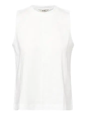 ME+EM Racerback Swing Cotton Tank Top - Soft White