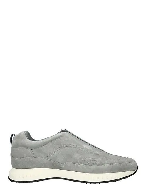 John Lobb Stream Elasticated Leather Trainers - Grey/dark