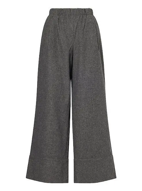 REFORMATION Fernando Wide-leg Wool-blend Trousers - Grey Wool