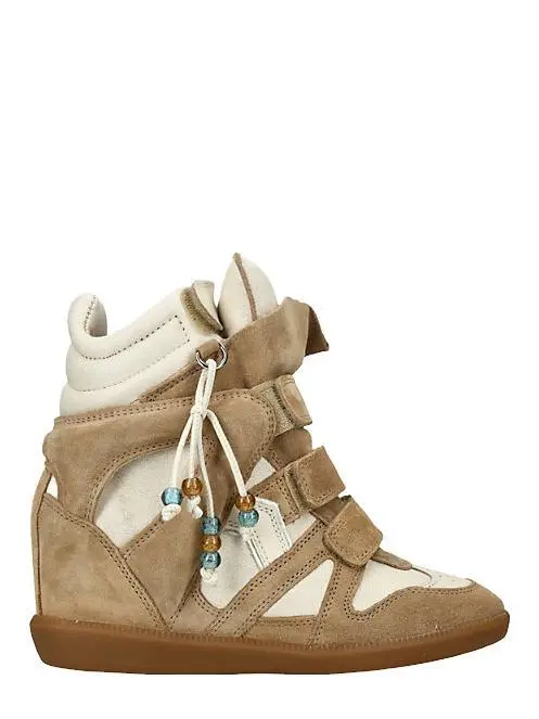 Isabel Marant Bekett High-top Wedge Sneakers - Taupe Comb
