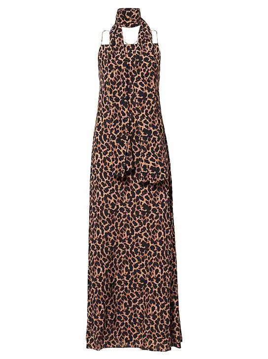 AWAY THAT DAY St Tropez Leopard-print Maxi Dress - Leopard Print