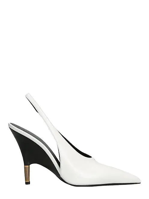 Khaite Bella 100 Heeled Leather Pumps - White