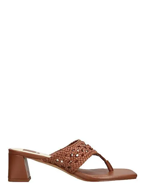 Dolce Vita Barlo Faux-leather Heeled Sandals - Mid Brown