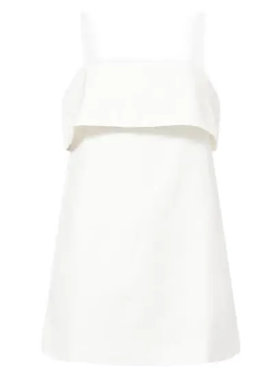 Shona Joy Felix A-line Woven Mini Dress - Coconut