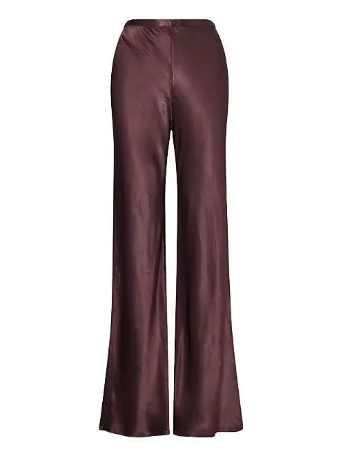 Shona Joy La Lune Wide-leg Satin Trousers - Espresso