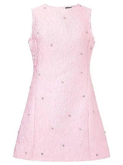 SISTER JANE Celeste Jewel-embellished Mini Dress - Pink