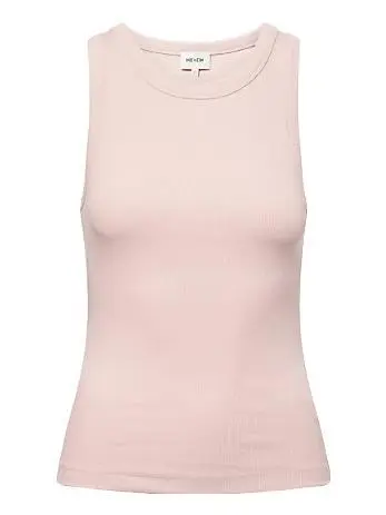 ME+EM Ribbed Stretch-cotton Vest Top - Blush Pink