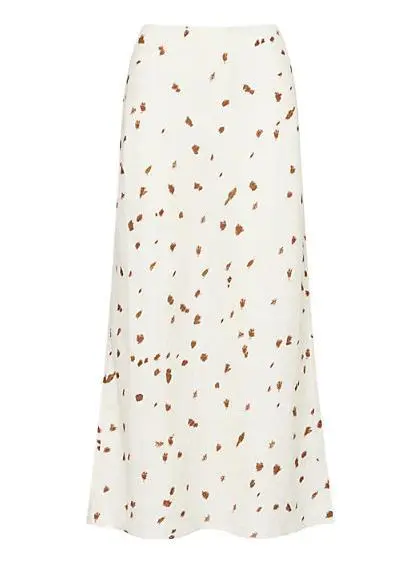 SAMSOE SAMSOE Printed Linen Maxi Skirt - Stray Dott