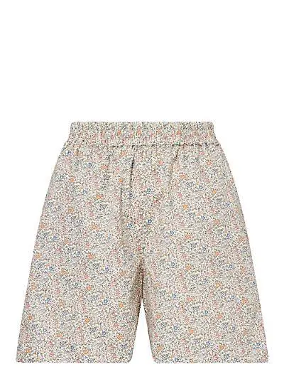 SKALL STUDIO Floral-print Cotton Shorts - Flower Field