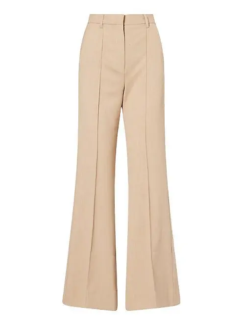 ME+EM Tailored Flared Woven Trousers - Sand
