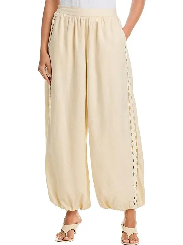 Simkhai Selah Linen Lace Balloon Pants - Sand