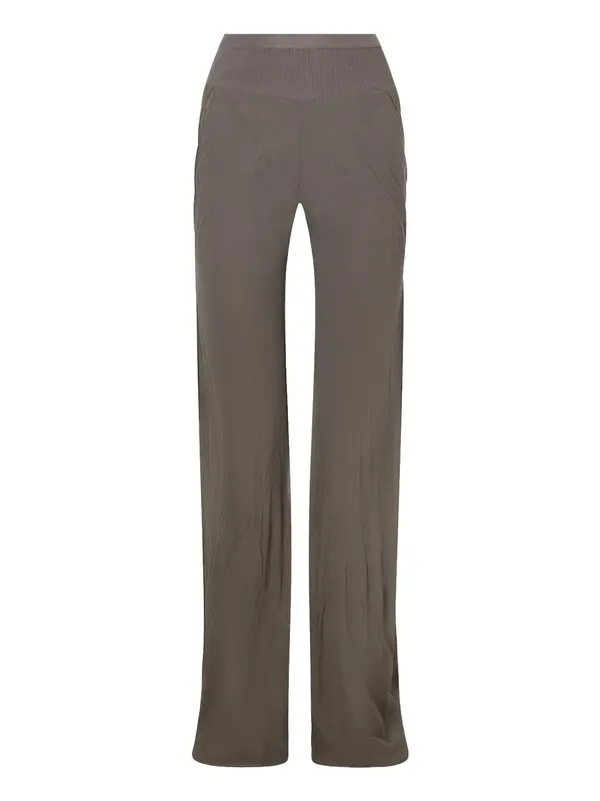 Rick Owens Bias Silk-crepe Wide-leg Pants - Gray