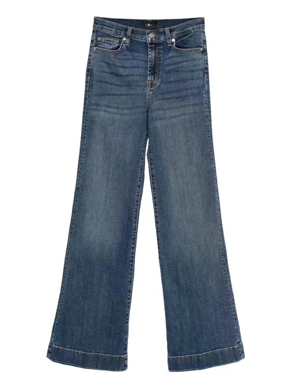 7 For All Mankind Modern Dojo Tonal-stitching Jeans - Blue