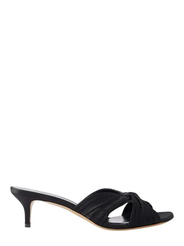 Le Monde Beryl Antonia Satin Mules - Black