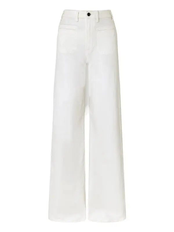 Khaite Delmonico High-rise Wide-leg Jeans - White
