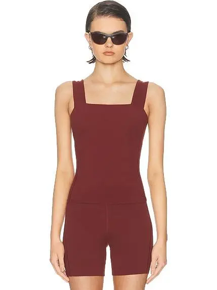 LEFT ON FRIDAY Frame Long Tank Top - Jam