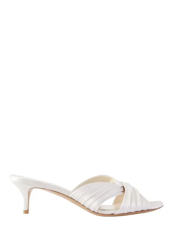 Le Monde Beryl Antonia Satin Mules - Neutrals
