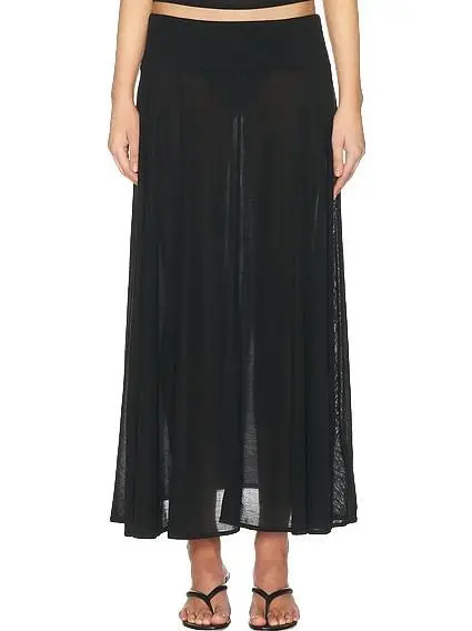 ST. AGNI Fluid Jersey Skirt - Black
