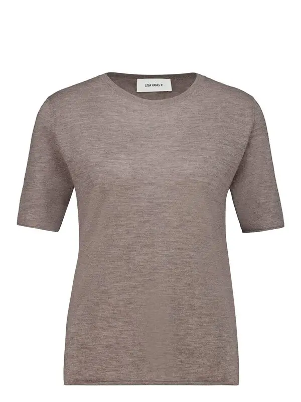 LISA YANG Ari Cashmere T-shirt - Brown