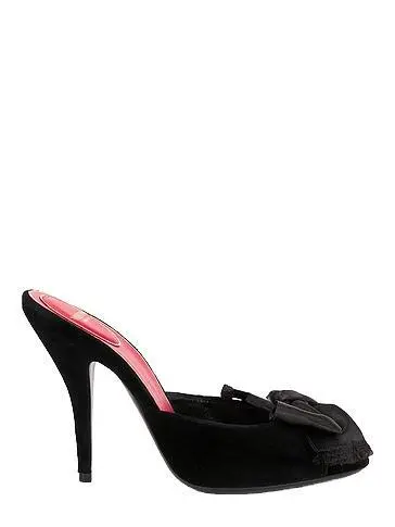 Valentino Garavani Black Velvet Bow Mule - Nero