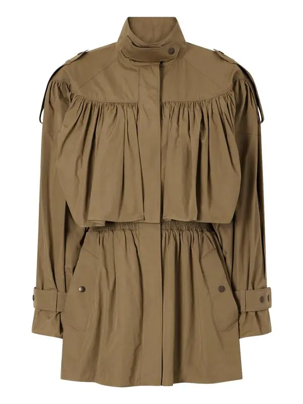Chloé Organic Cotton-poplin Coat - Green