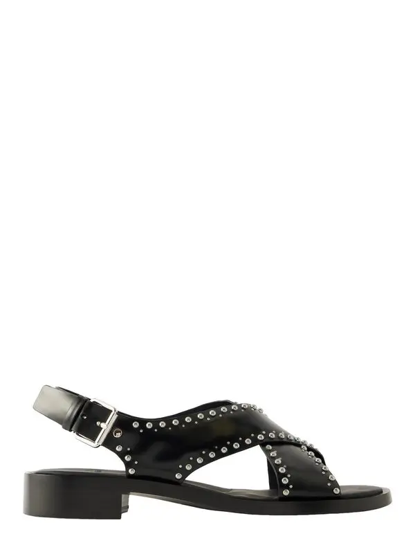Church's Remi Studded Woven Leather Sandals - Black
