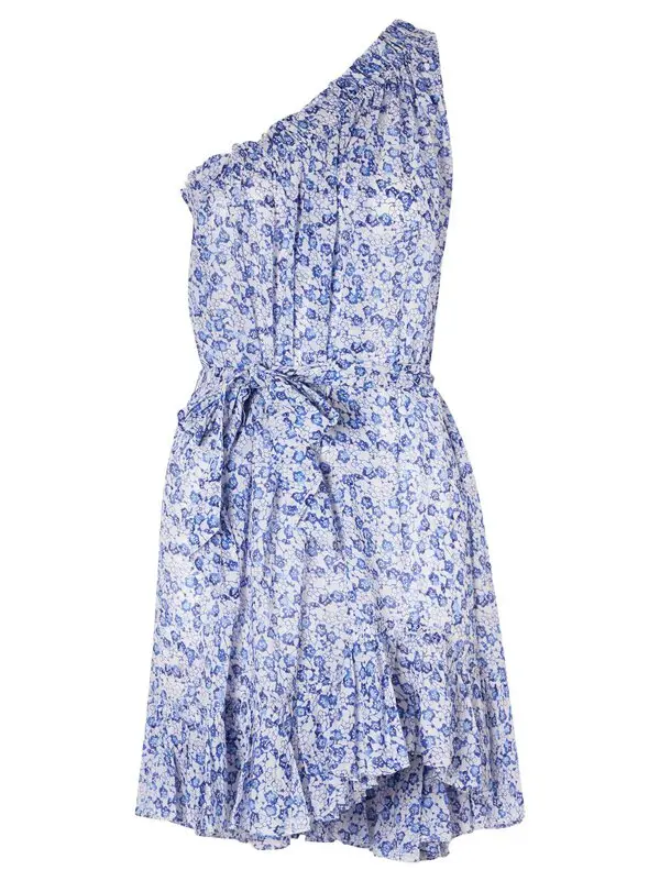 MARANT ETOILE Estella Floral-print Mini Dress - Blue