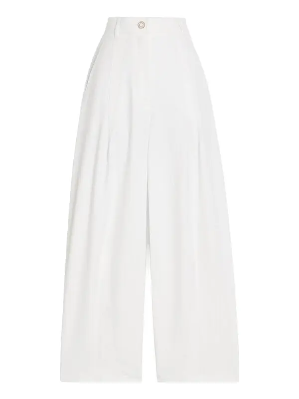 Max Mara Mina Cropped Tapered Pants - White