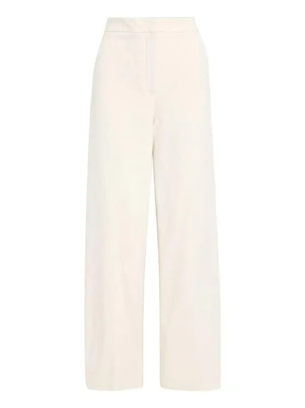 Max Mara Orche Cotton-blend Jersey Wide-leg Pants - Ivory