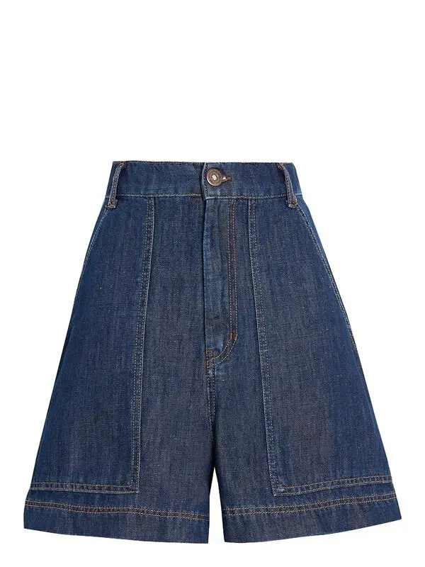 Max Mara Nabalus Denim Shorts - Dark Denim