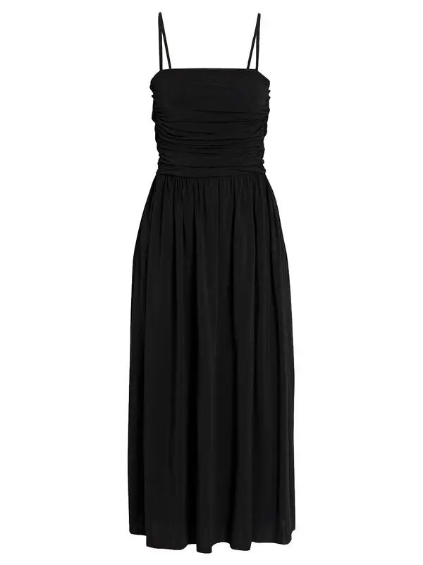 Max Mara Ghia Gathered Stretch-jersey Midi Dress - Black
