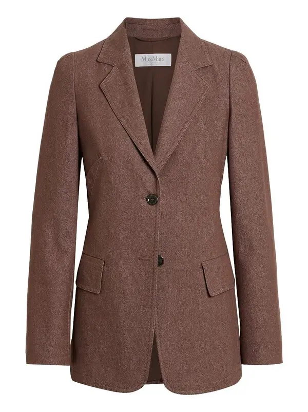 Max Mara Agguati Denim Blazer - Brown