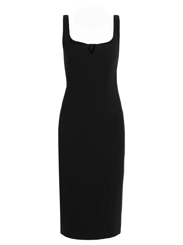 Max Mara Ettruria Crepe Midi Dress - Black