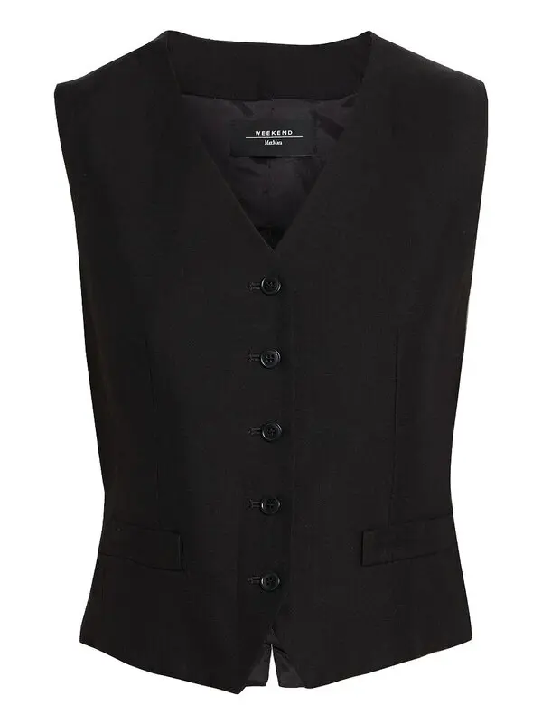 Max Mara Pace Twill Vest - Black
