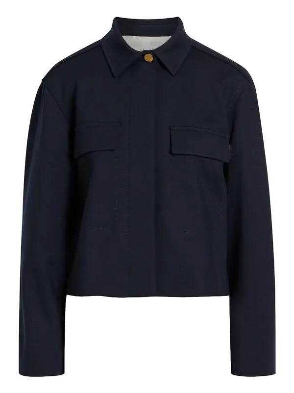 Max Mara Talamo Wool-blend Jersey Jacket - Midnight Blue