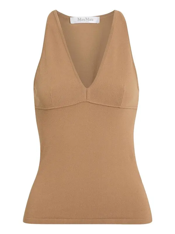 Max Mara Armida Stretch-knit Tank - Camel