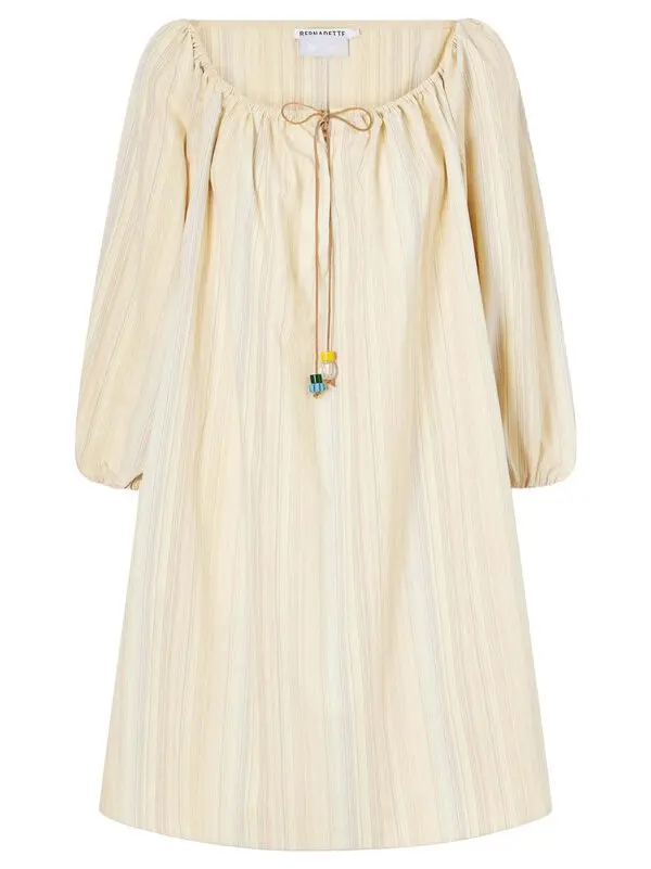 Bernadette Bonnie Striped Mini Dress - Neutrals