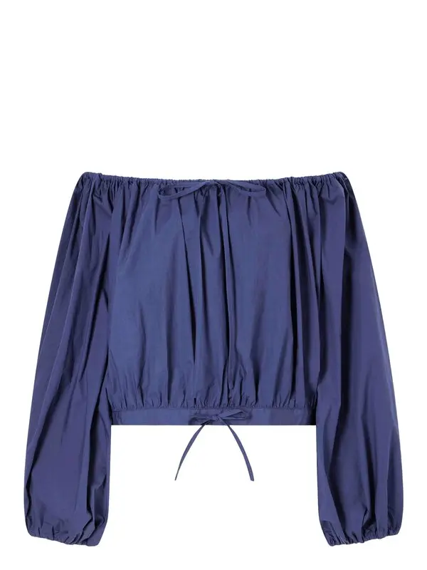 Bernadette Ally Off-the-shoulder Blouse - Navy