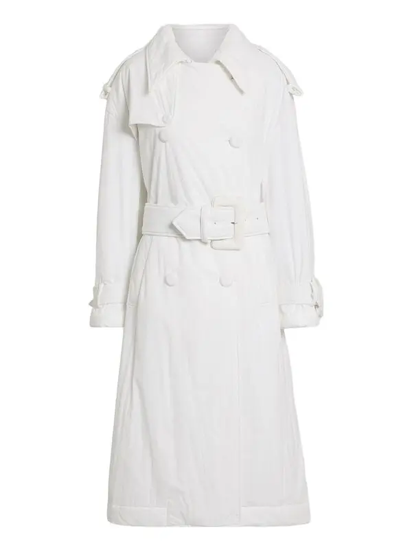MAISON MARGIELA Double-breasted Padded Cotton Trench Coat - White