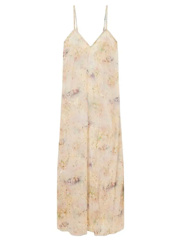 Anna Sui Oasis Blossoms Slip Dress - Cream