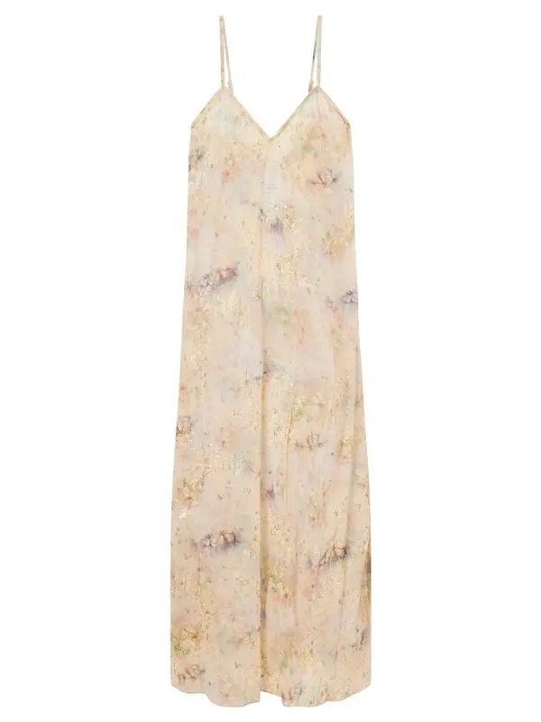 Anna Sui Oasis Blossoms Slip Dress - Neutrals