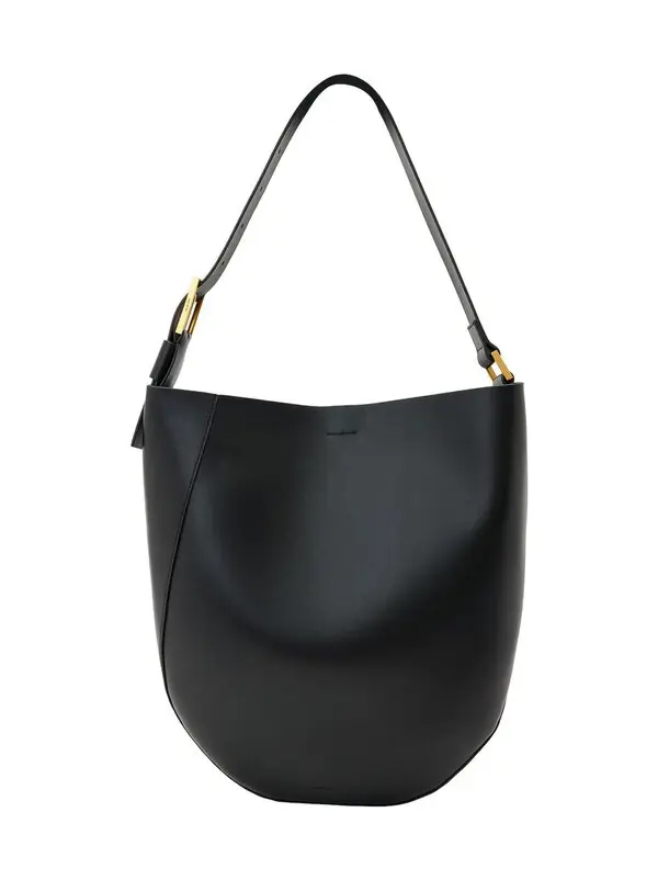 ALLSAINTS Luna Leather Hobo Shoulder Bag - Black