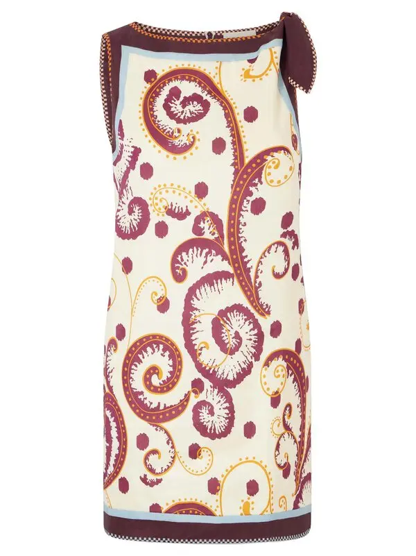 ALEMAIS Wilson Floral-print Linen And Silk-blend Twill Mini Dress - Multi