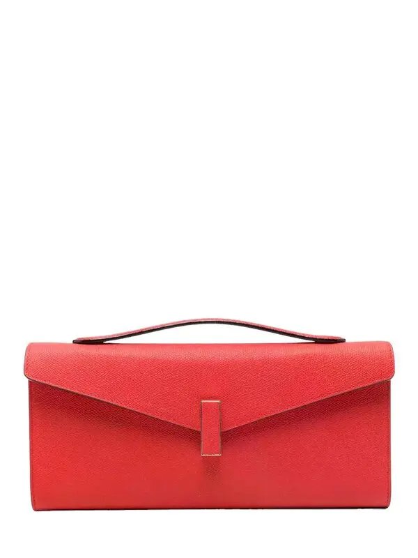 VALEXTRA Iside Flap Clutch - Red