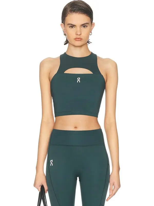On Train Volt Crop Top - Obsidian