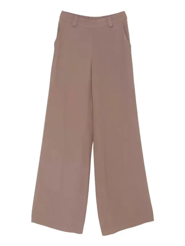 Seventy Wide-leg Trousers With Pockets - Brown