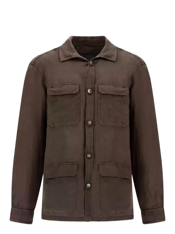 Herno Flap-pocket Shirt Jacket - Brown